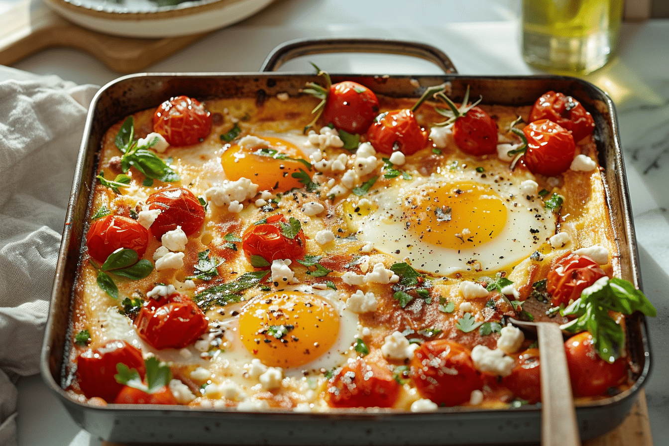 Tomato and Feta Baked Eggs