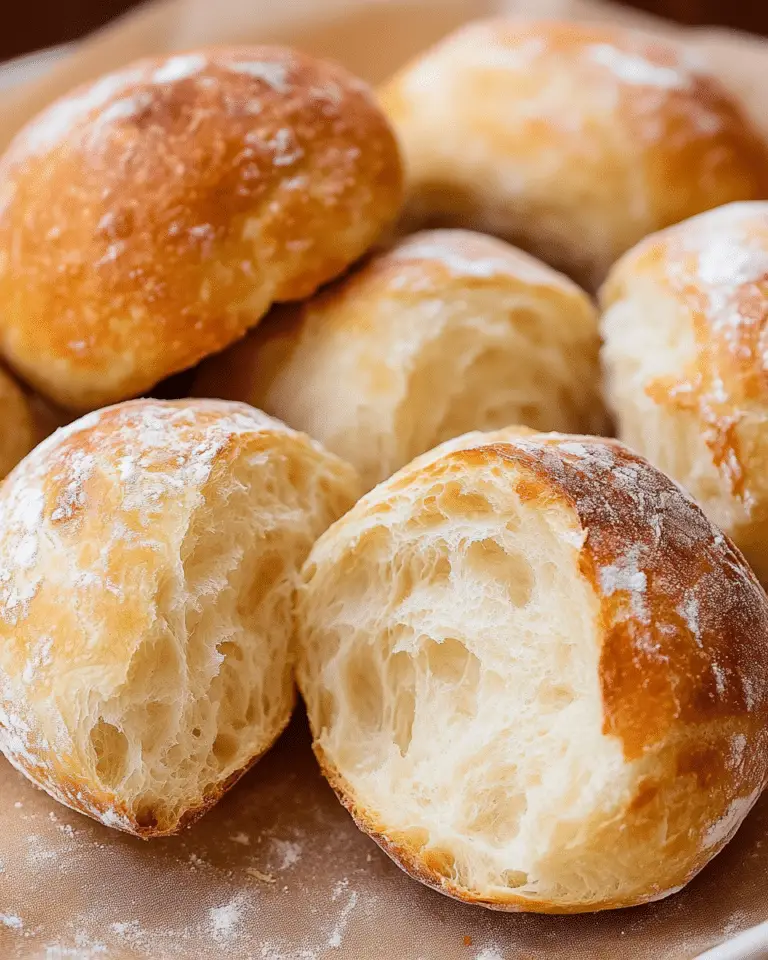 Easy Homemade Rustic Bread Rolls Recipe