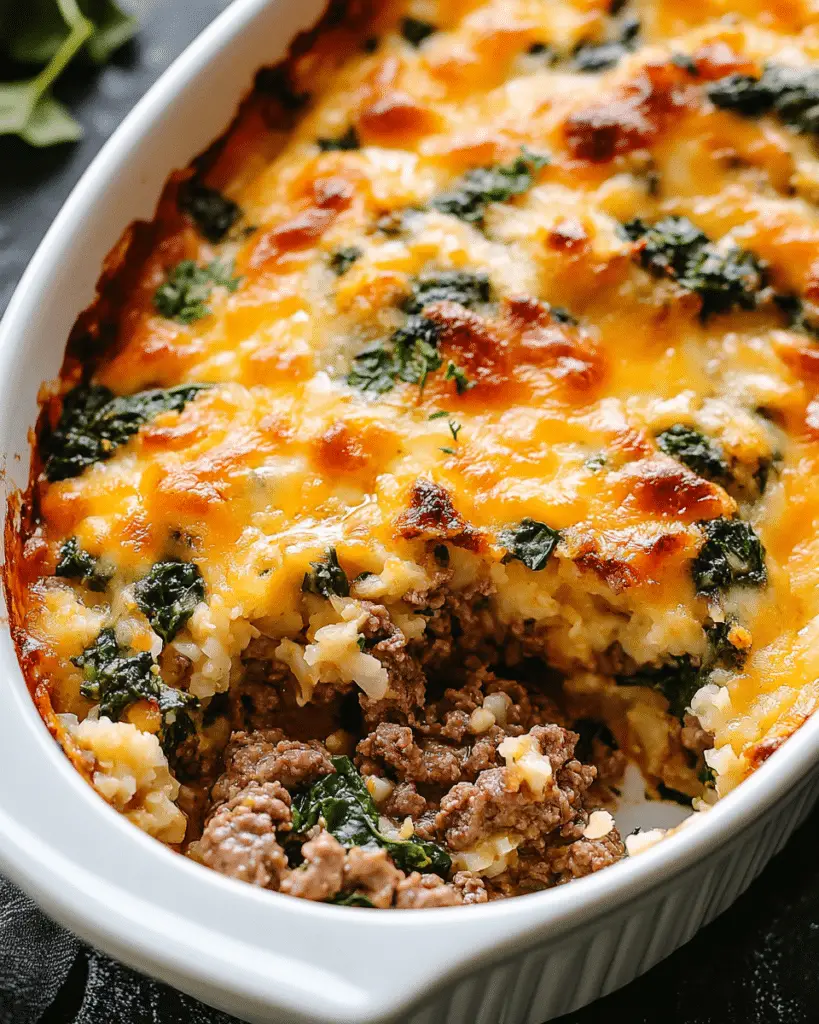 Cauliflower Rice and Beef Casserole Delicious Low-Carb
