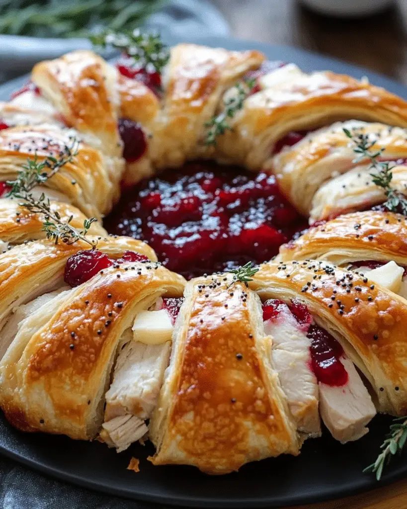 Savory Turkey and Cranberry Crescent Ring