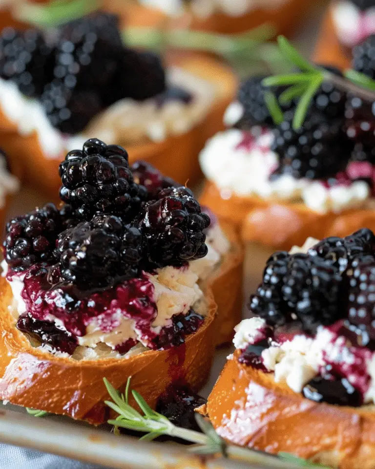 Blackberry Goat Cheese Crostini