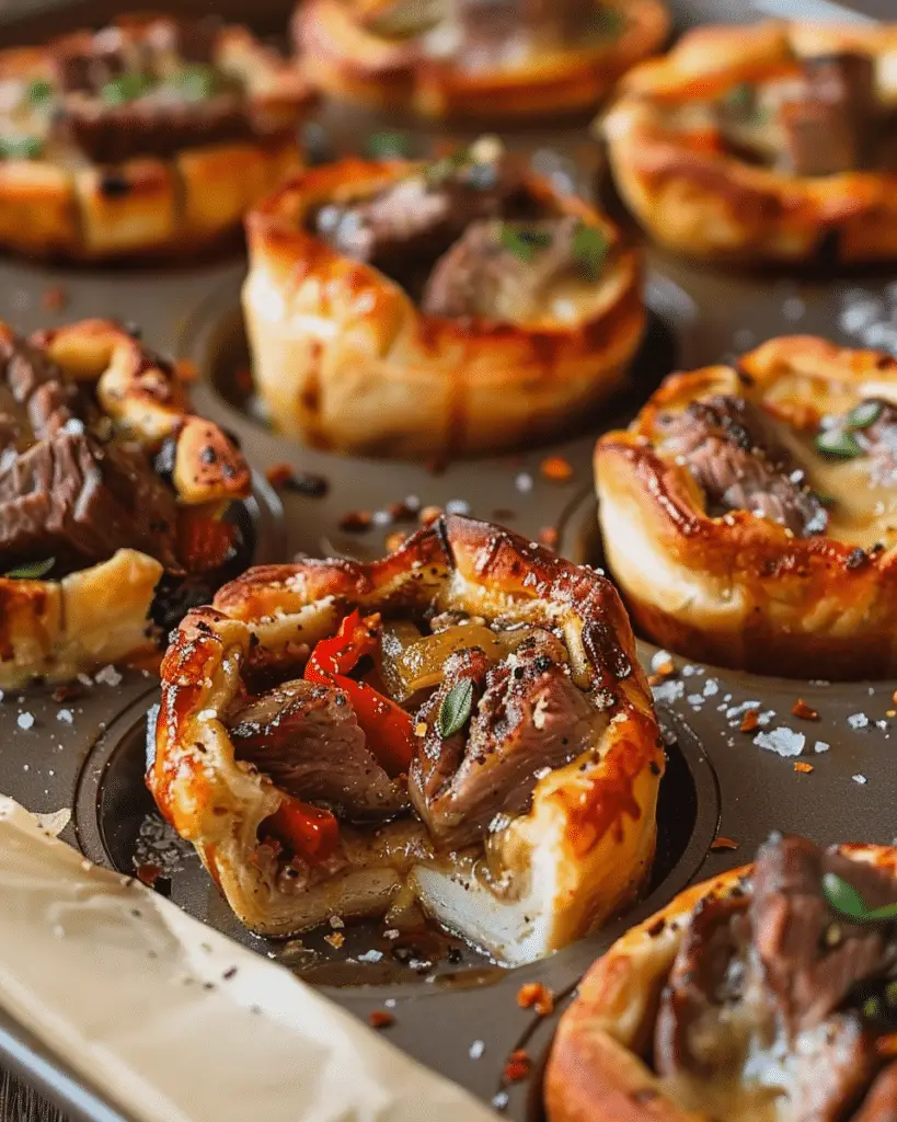 Mini Steak and Cheese Cups