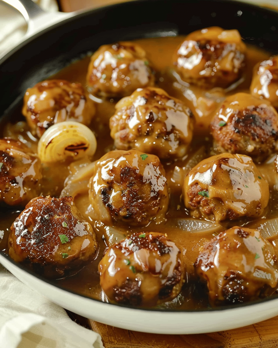 Meatballs in Savory Onion Gravy