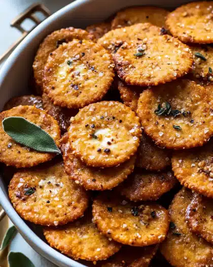 Spicy Savory Butter-Baked Crackers