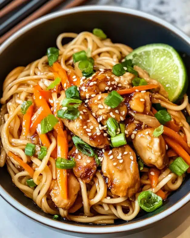 Savory Stir-Fried Chicken Lo Mein
