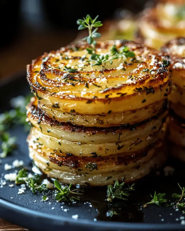 Golden Herbed Parmesan Potato Stacks