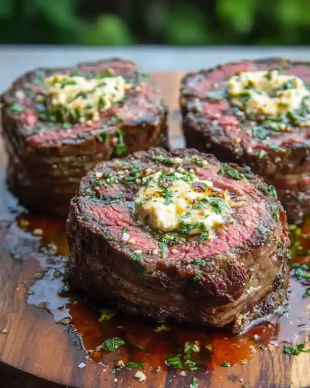 Grilled Skirt Steak Pinwheels with Cowboy Butter