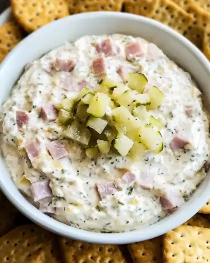 Creamy Ham and Dill Pickle Dip