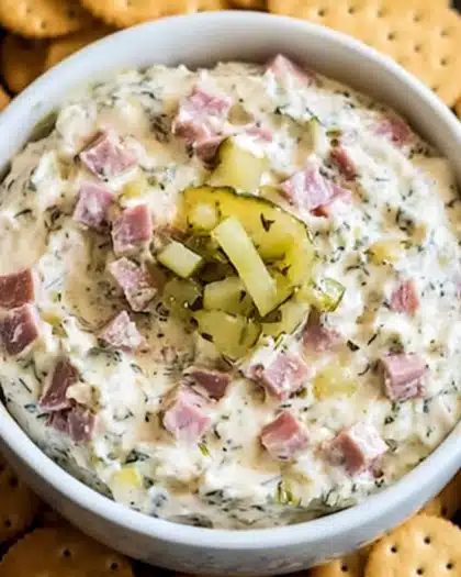 Creamy Ham and Dill Pickle Dip