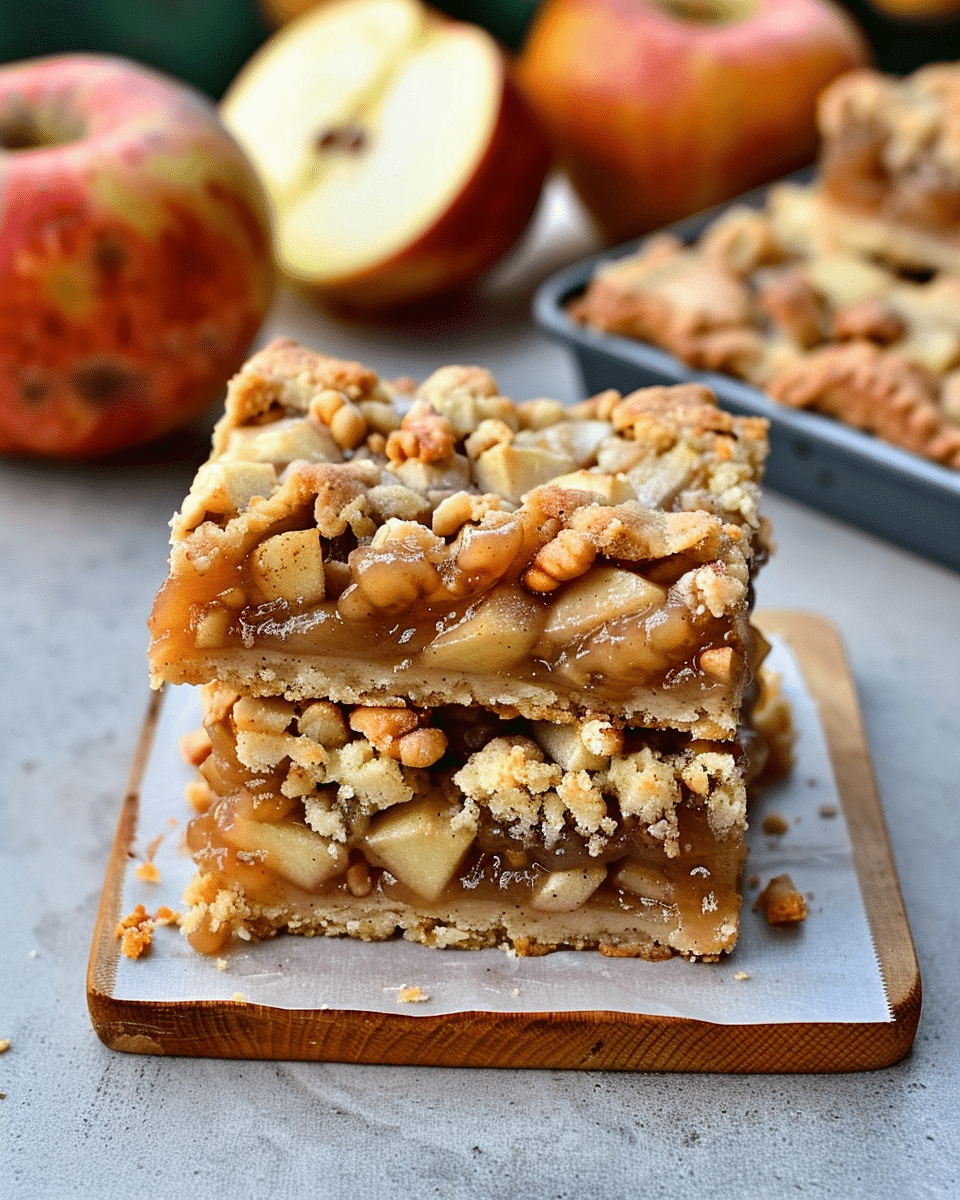 Rustic Apple Walnut Crumble Squares