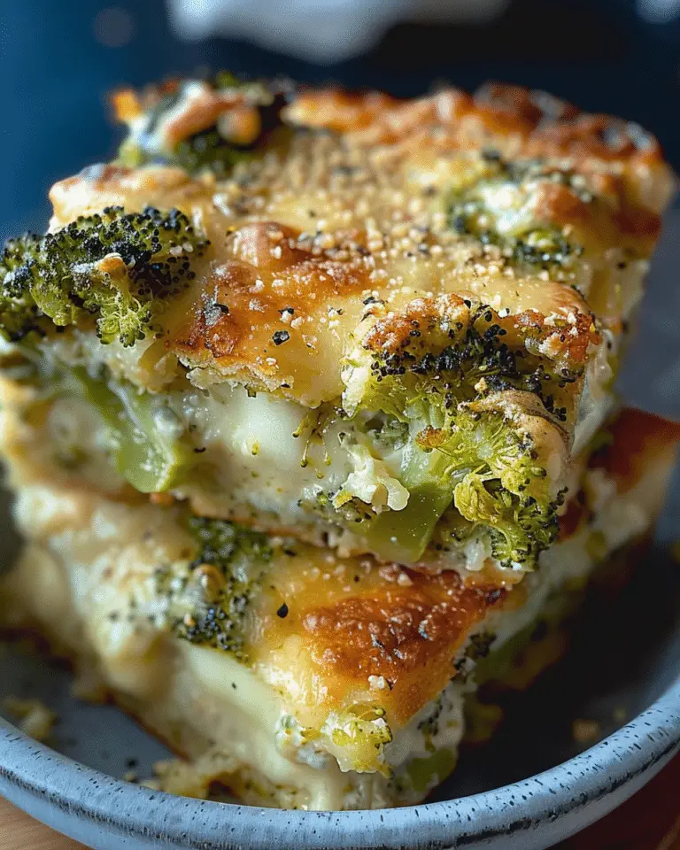 Broccoli and Three-Cheese Savory Bake Recipe