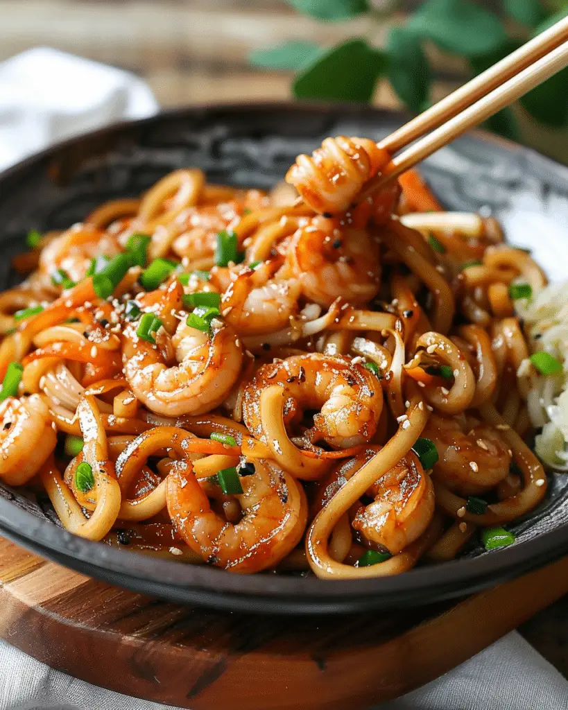 Udon Stir-Fry with Shrimp and Vegetables