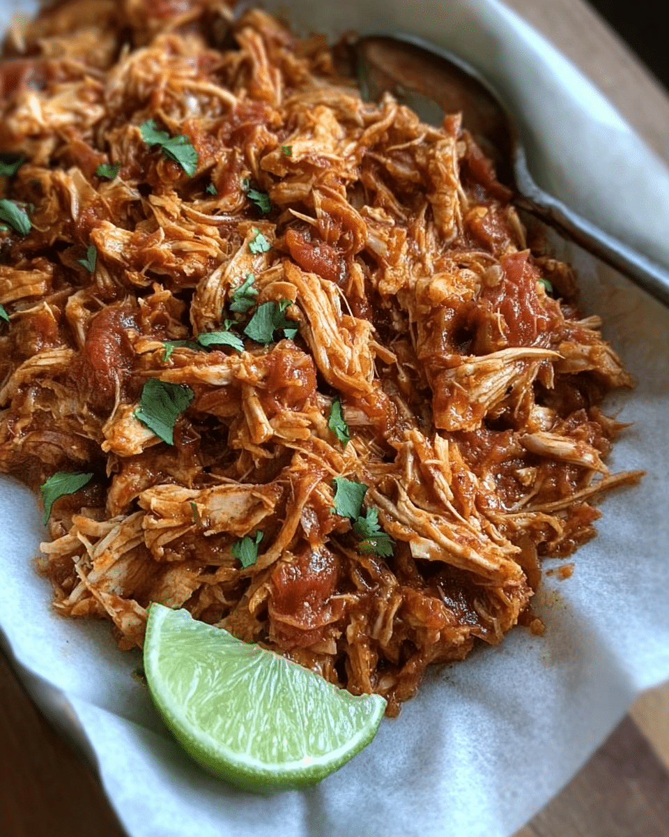 Slow Cooker Shredded Mexican Chicken