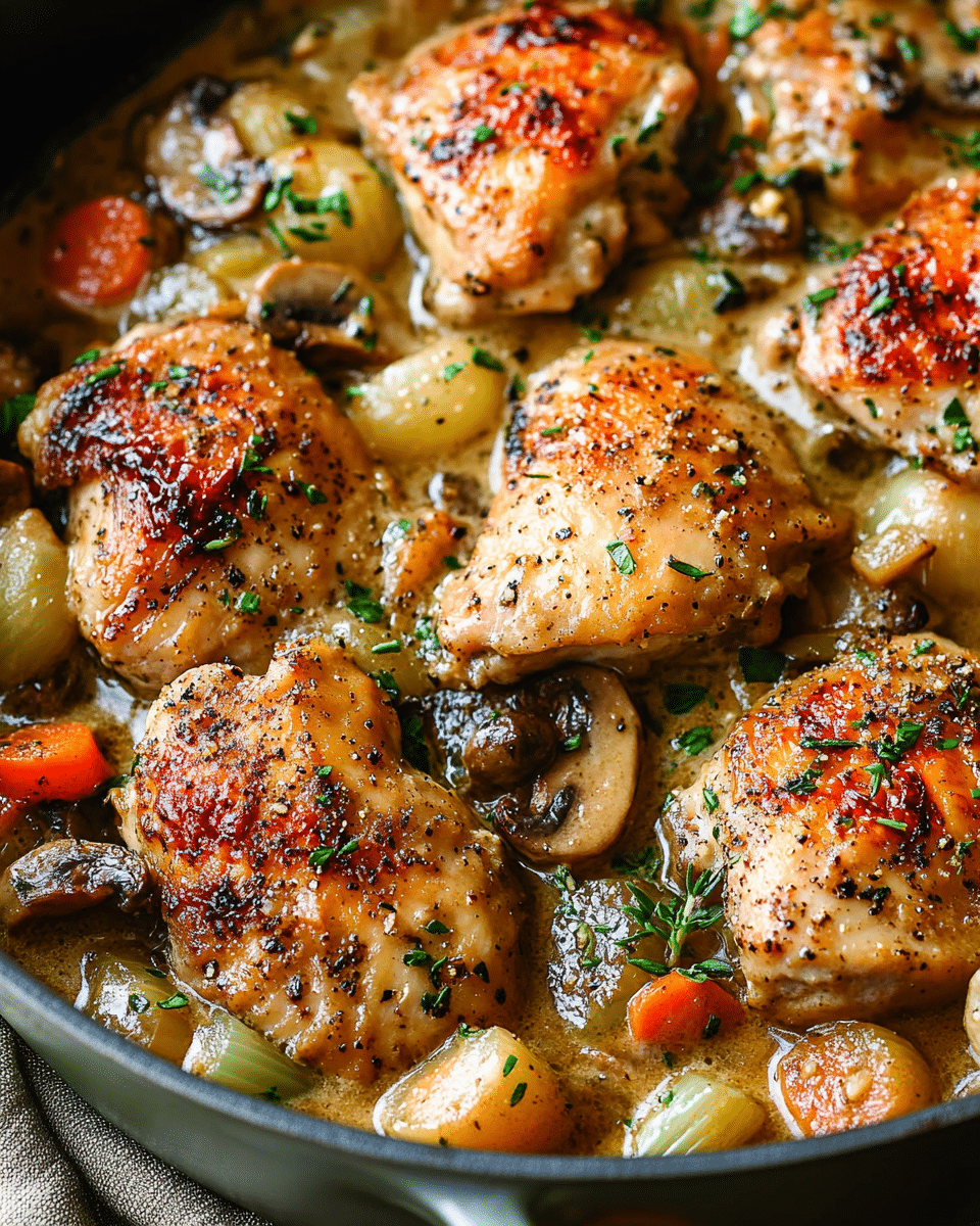 Chicken Fricassee with Creamy Vegetables