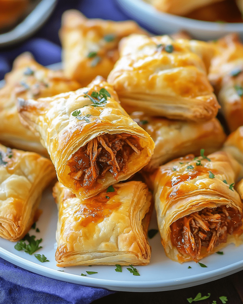Easy Pulled Pork Puff Pastry Bites