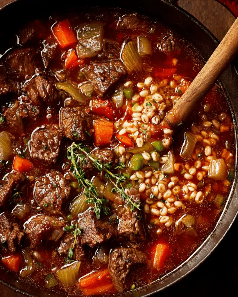 Hearty Beef & Barley Soup with Vegetables: Comfort in a Bowl