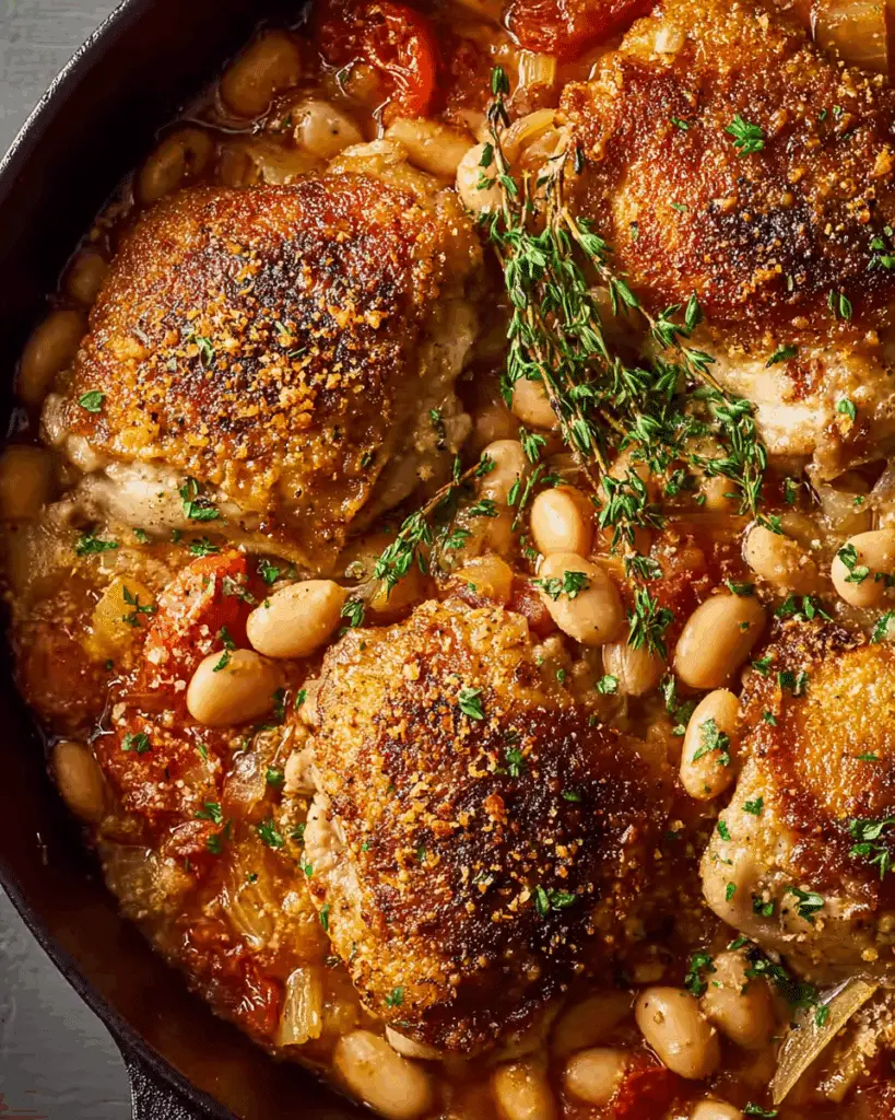 Cheesy Chicken & Turkey Sausage Cassoulet
