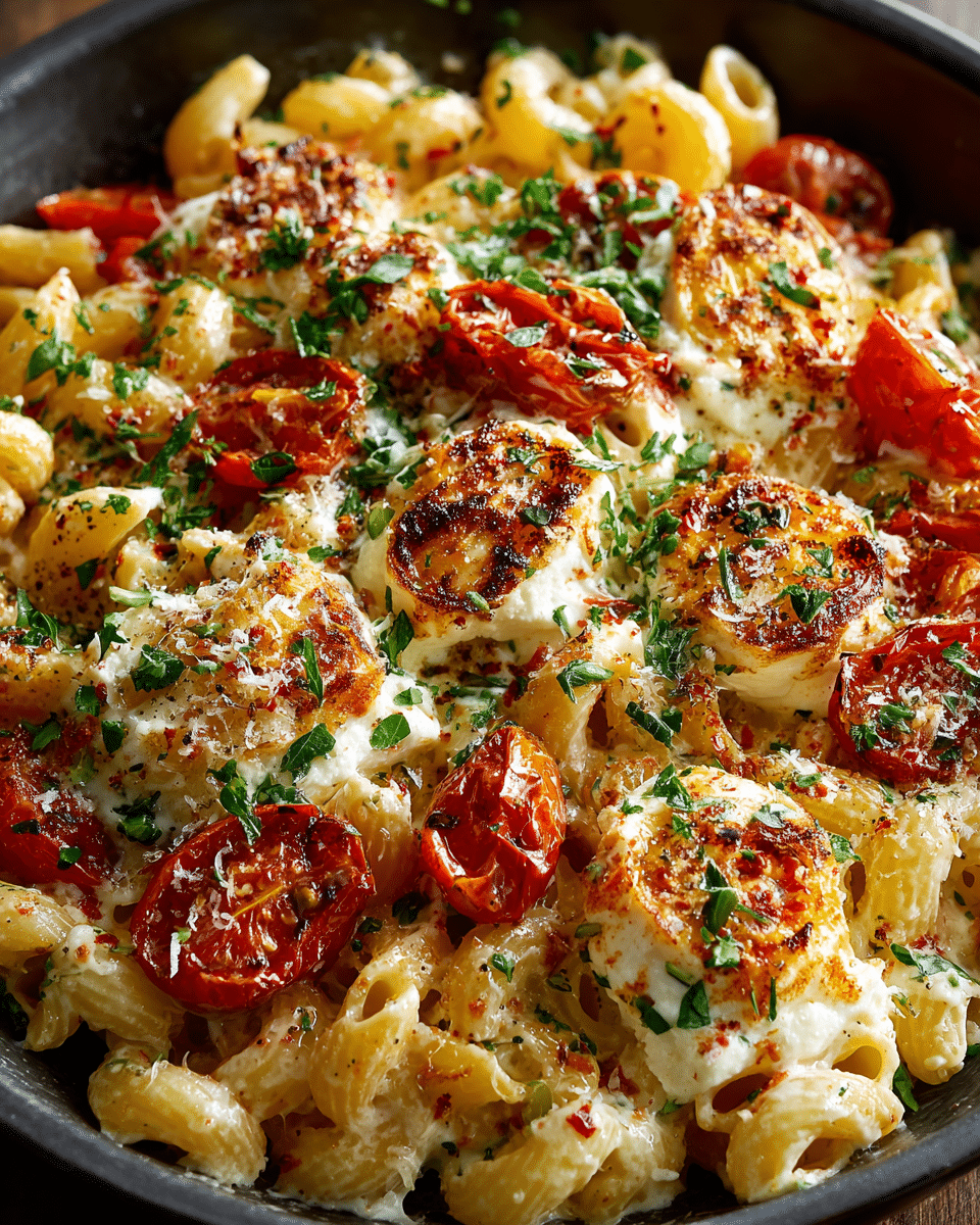 Creamy Roasted Tomato and Herb Pasta Bake