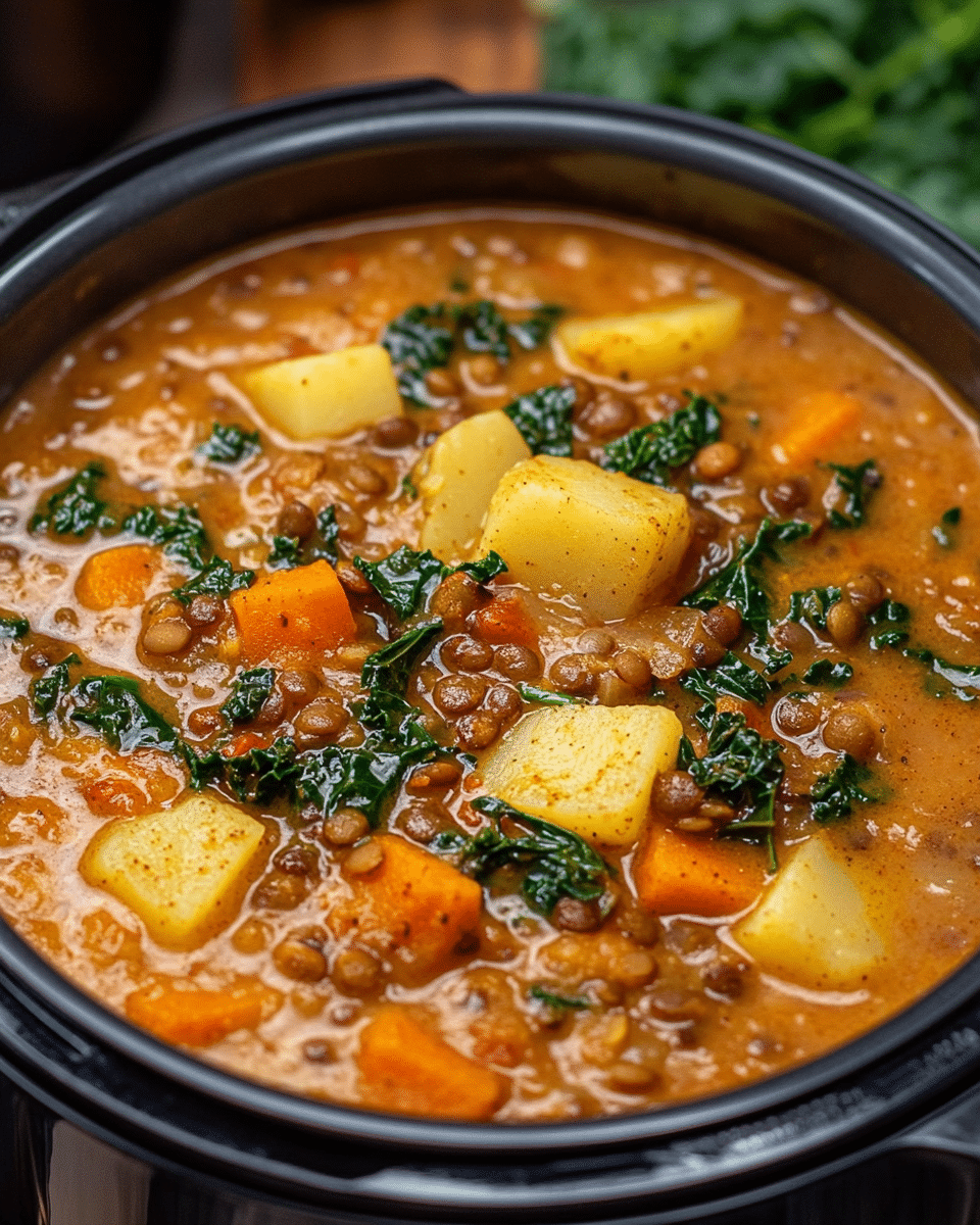 Instant Pot Curried Lentil and Potato Stew