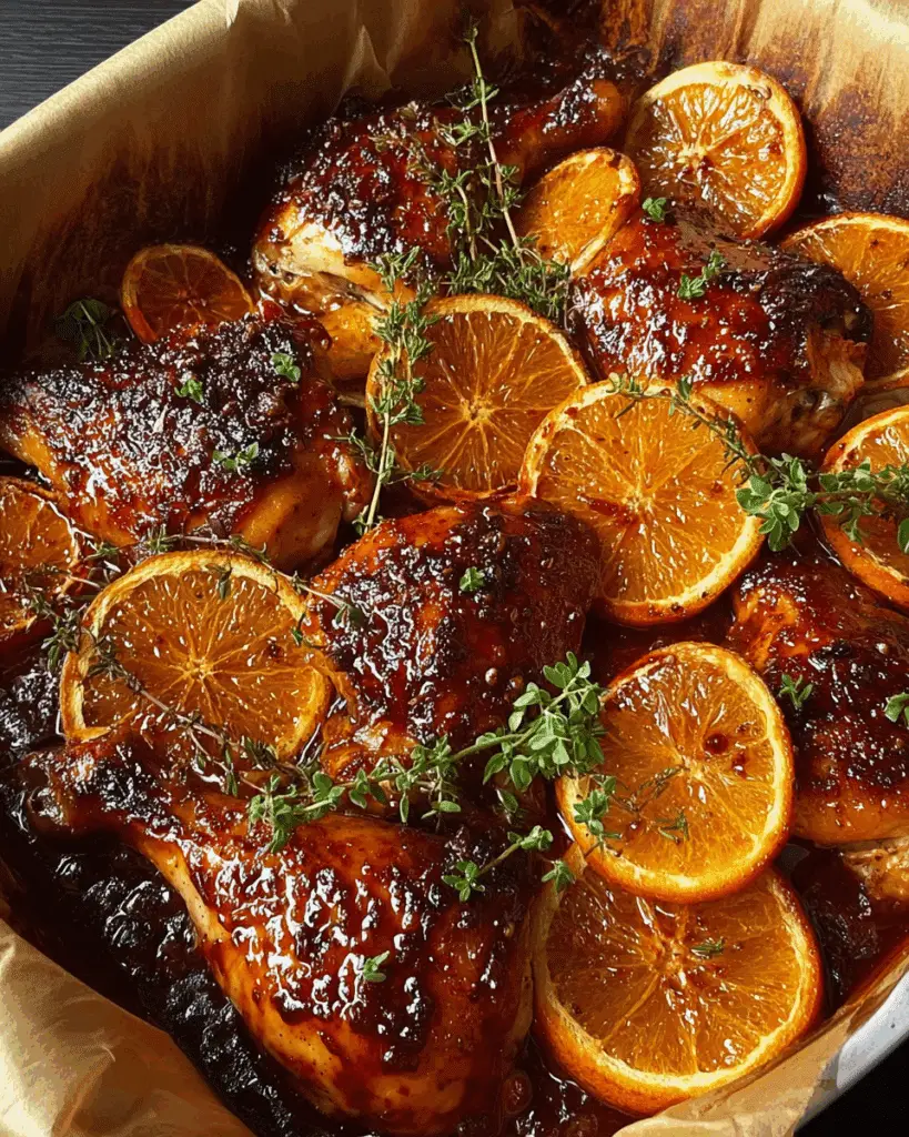 Maple Orange Glazed Chicken Quarters