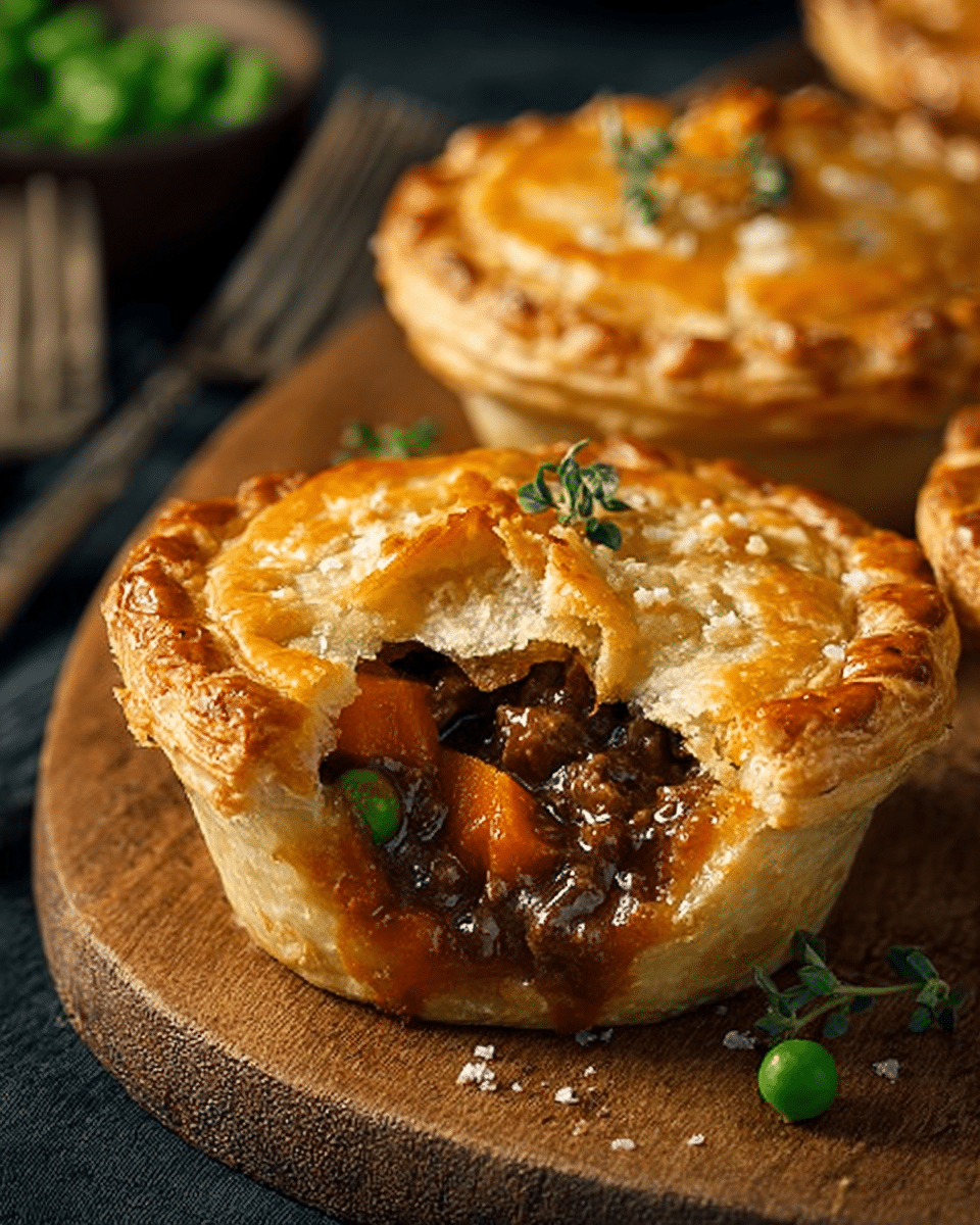 Savory Irish Beef & Sweet Potato Mini Pies