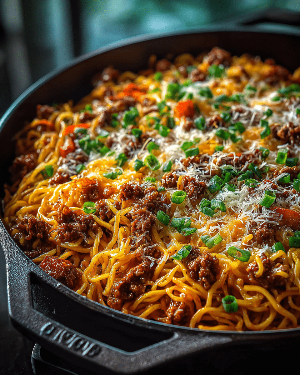 Ground Beef Chow Mein Casserole