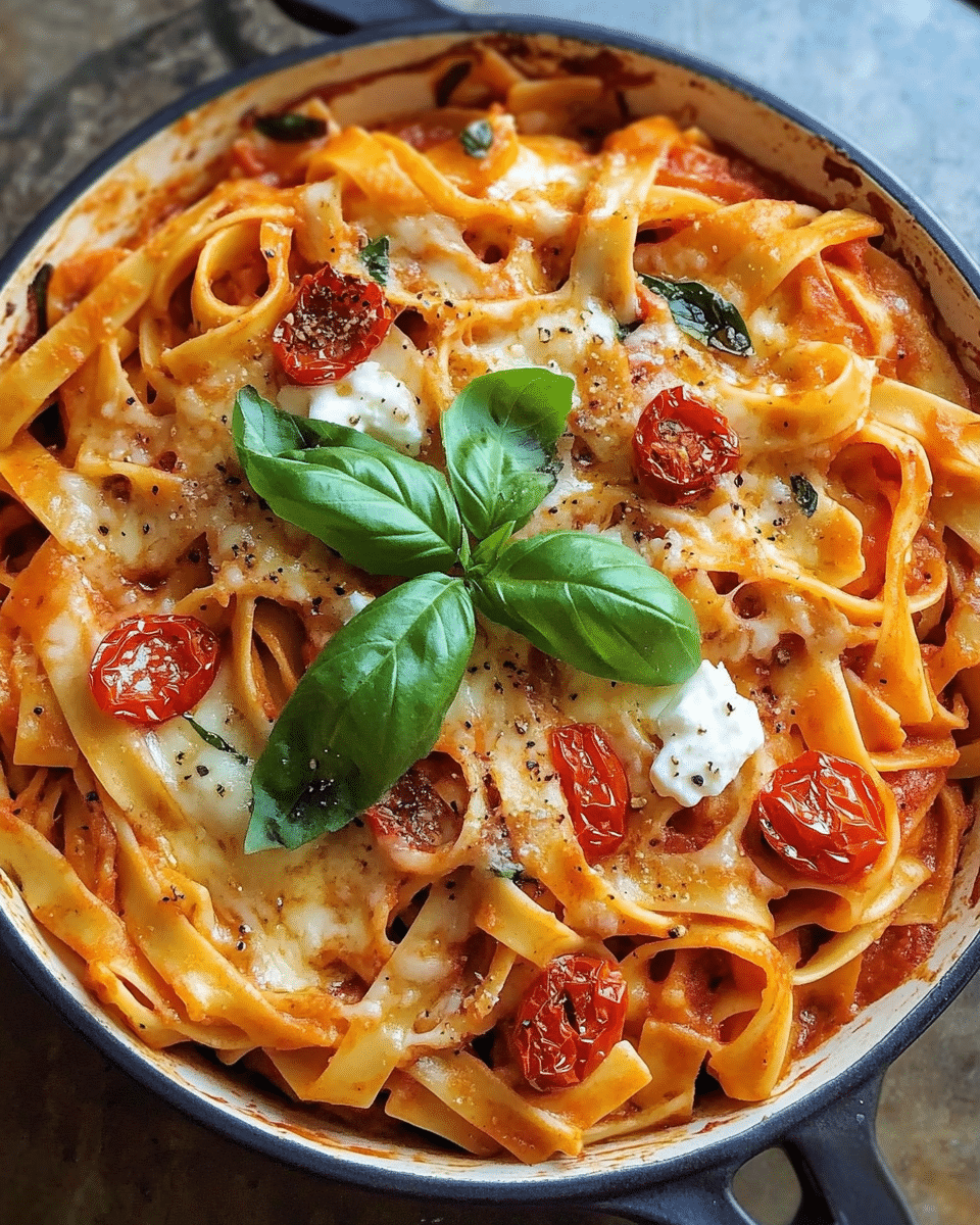 Creamy Tomato Basil Pasta Bake Recipe