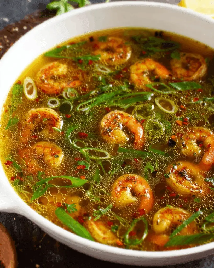 Miso-Ginger Lemon Shrimp Detox Broth