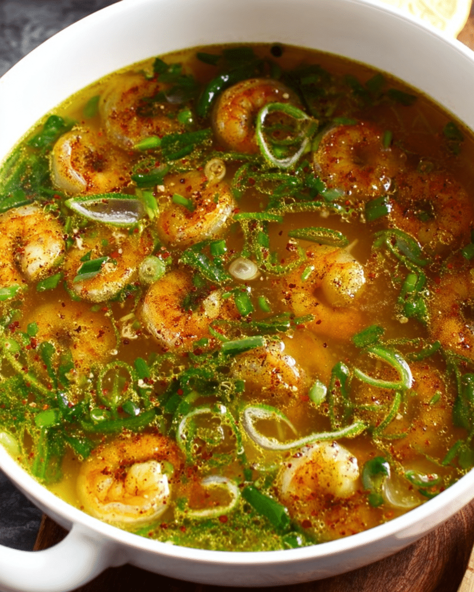 Miso-Ginger Lemon Shrimp Detox Broth