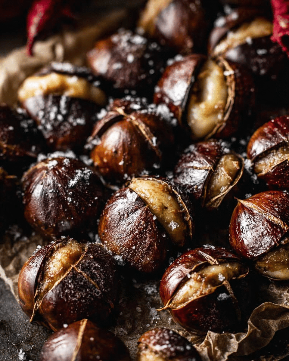 Roasted Chestnuts with Salted Maple Coffee Butter