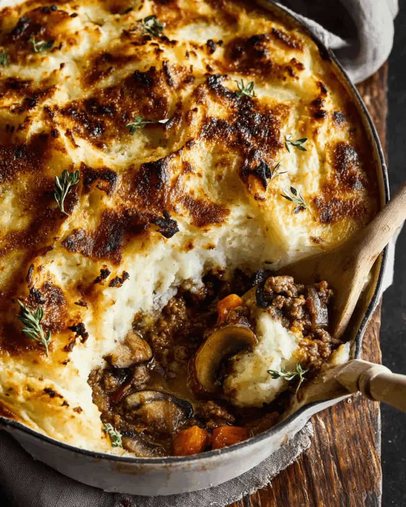Spanish-Style Brown Butter Mushroom Shepherd’s Pie