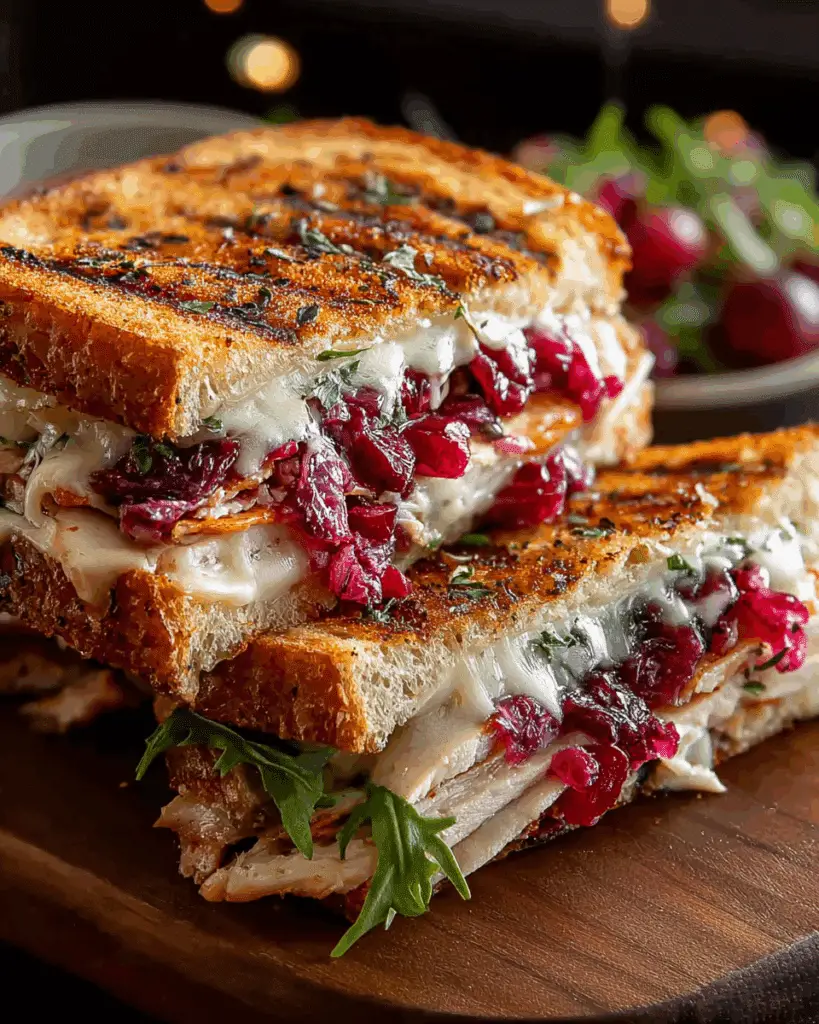 Turkey & Brie Grilled Sandwich and Fresh Greens