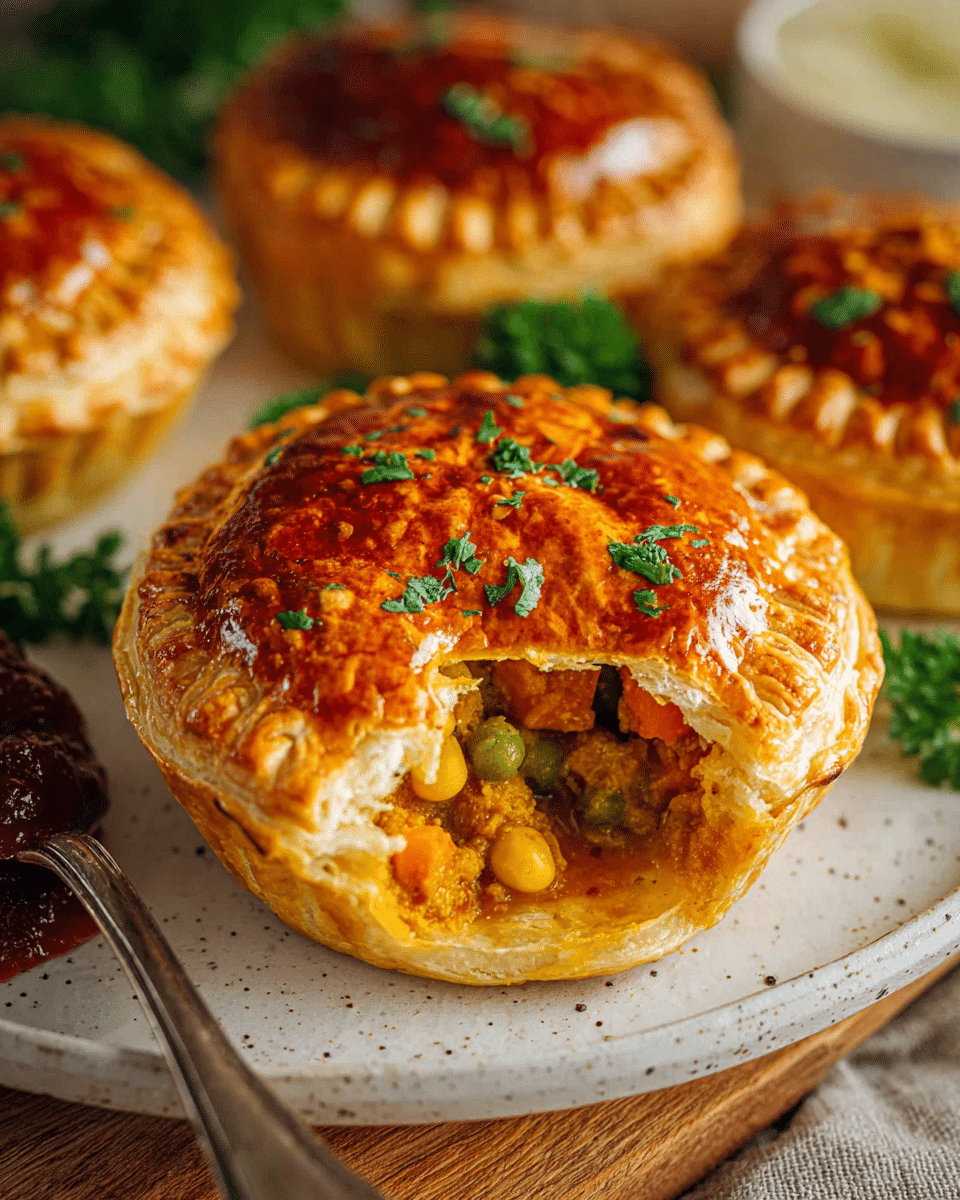 Chicken Curry Vegetable Puff Pastry Pies That Comfort