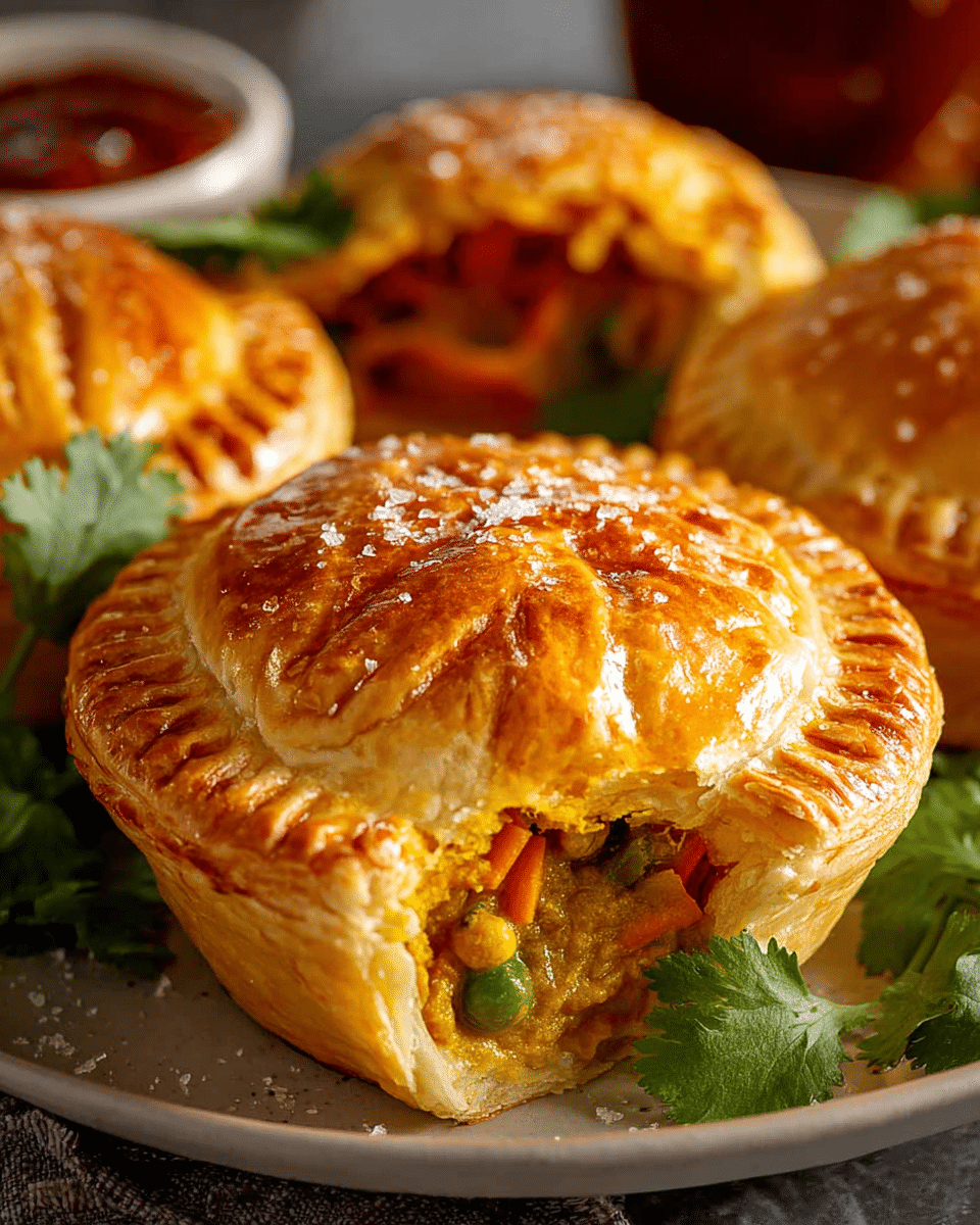 Chicken Curry Vegetable Puff Pastry Pies That Comfort