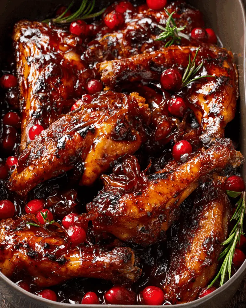 Cranberry–Pomegranate Turkey Wings with Glaze You’ll Love