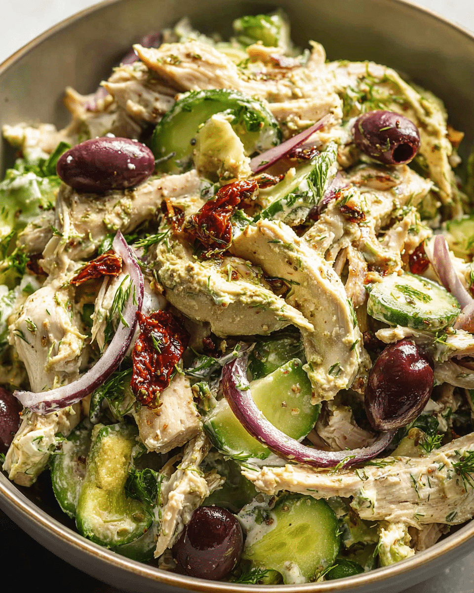 Greek-Style Chicken Salad with Hummus That Feels Fresh