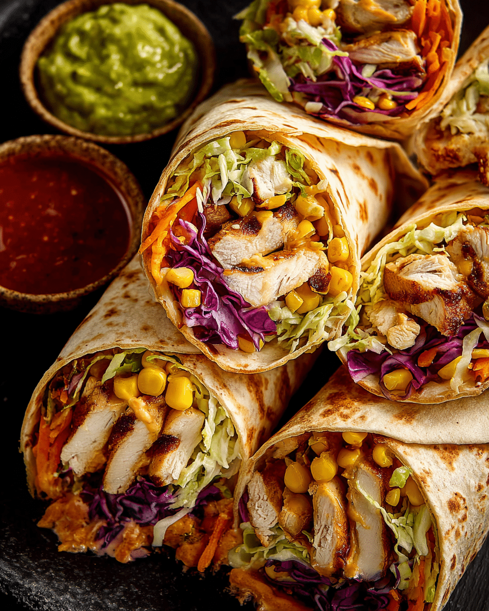 Southwest Chicken Wraps with Roasted Corn