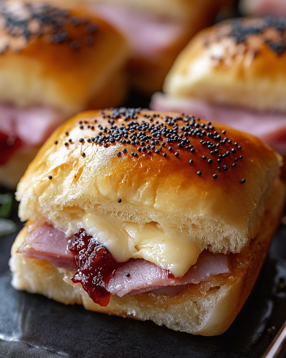 Ham and Cranberry Sliders with Melty Cheese – Irresistible & Easy
