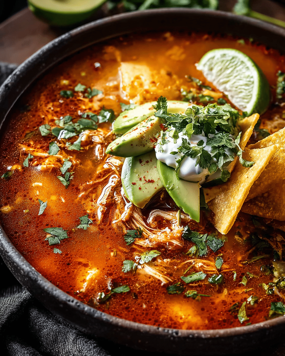 Creamy Salsa Potato Soup with Shredded Chicken | Cozy & Bold