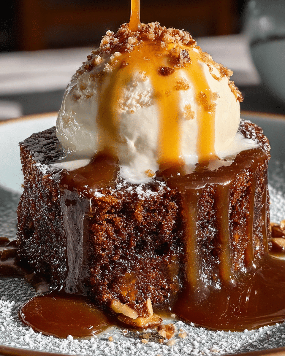 Gingerbread Sticky Toffee Pudding with Apples & Nuts
