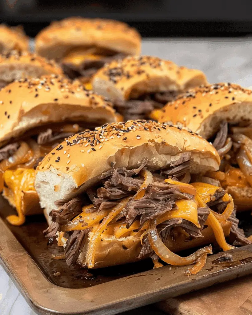 Golden Gourmet Beef and Cheddar Sliders | Comfort Food Favorite