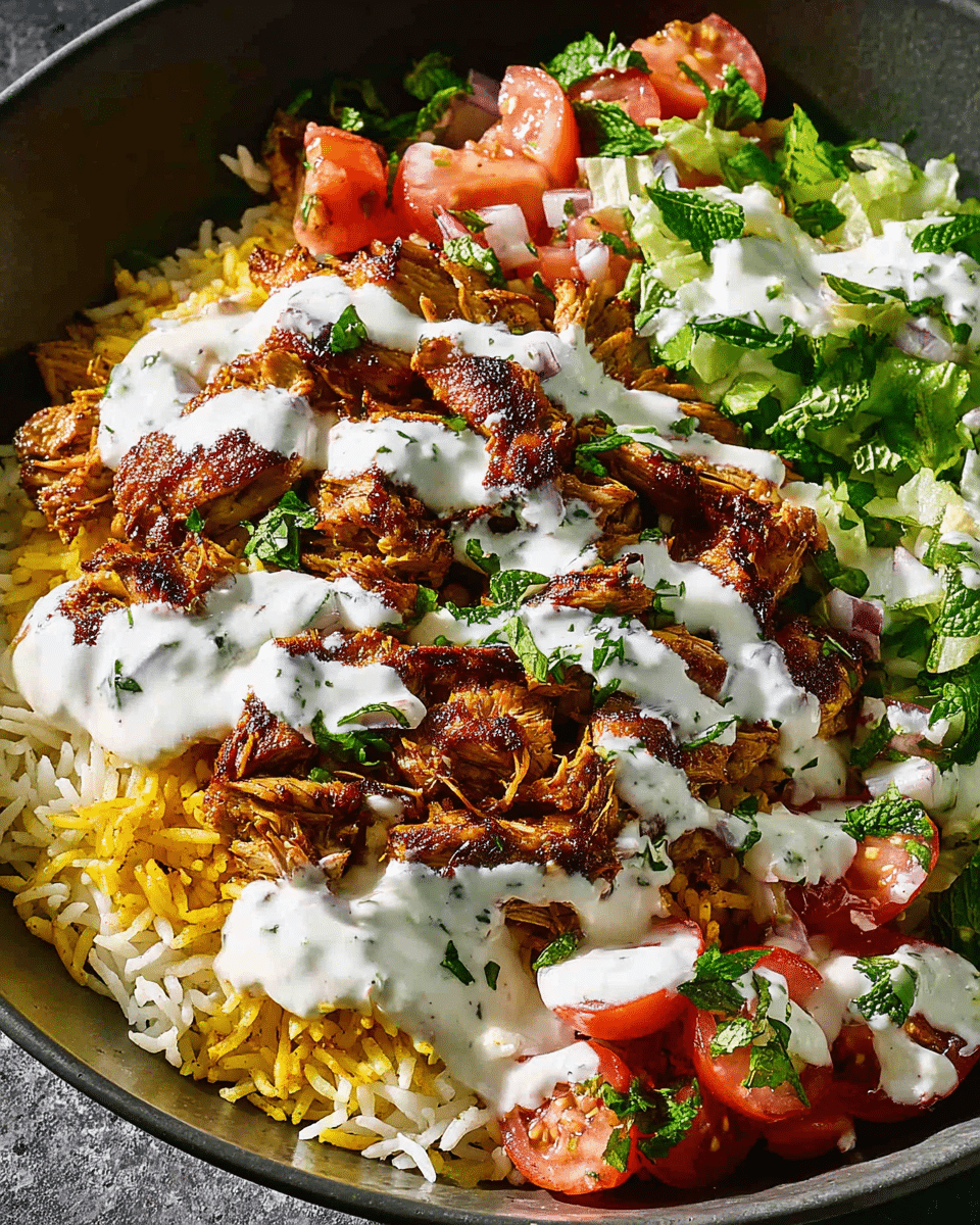 One-Pot Chicken Shawarma Rice with Creamy Sauce