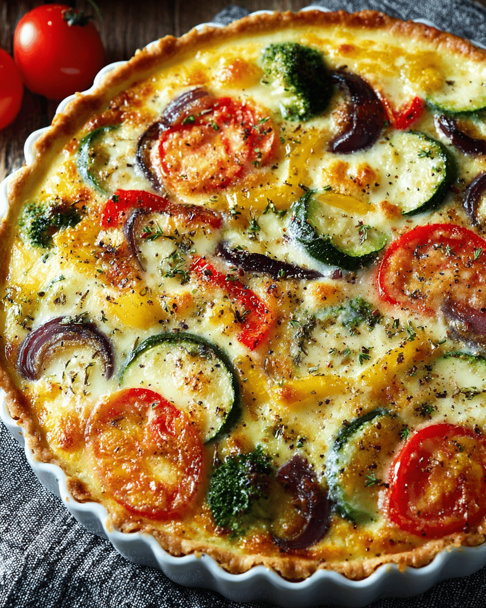 Simple Mixed Vegetable Quiche Recipe