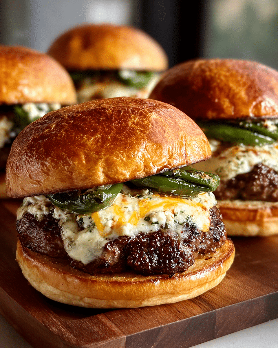 Smoky Poblano Popper Burgers – Bold Cheesy
