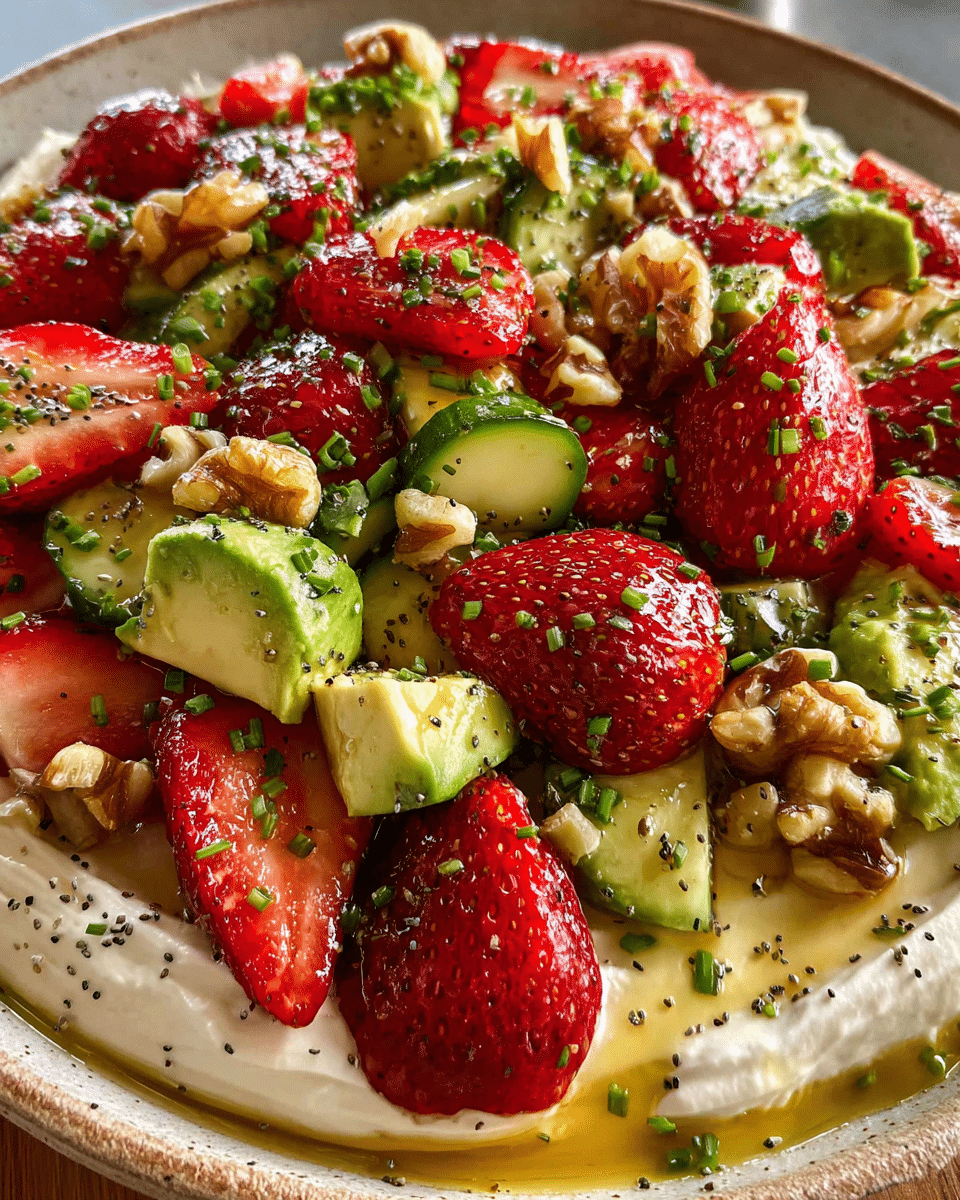 Strawberry Avocado Harvest Salad for a Fresh Healthy Meal